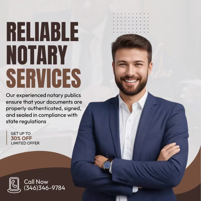 Copy of Reliable Notary Services | PosterMyWall