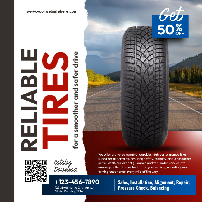 Copy of Reliable Tires | PosterMyWall