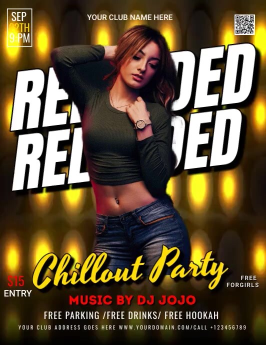 Plantilla de RELOADED PARTY | PosterMyWall