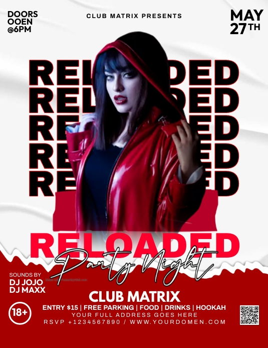 Reloaded party night Template | PosterMyWall