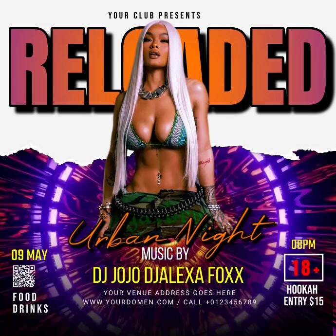 RELOADED URBAN NIGHT Template | PosterMyWall