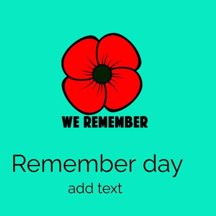 Remember day awareness logo design template. | PosterMyWall