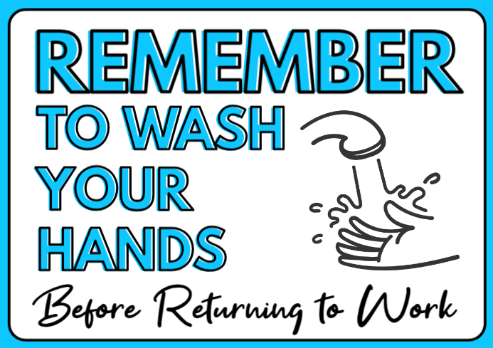 Remember to Wash Your Hands Printable A4 Template | PosterMyWall