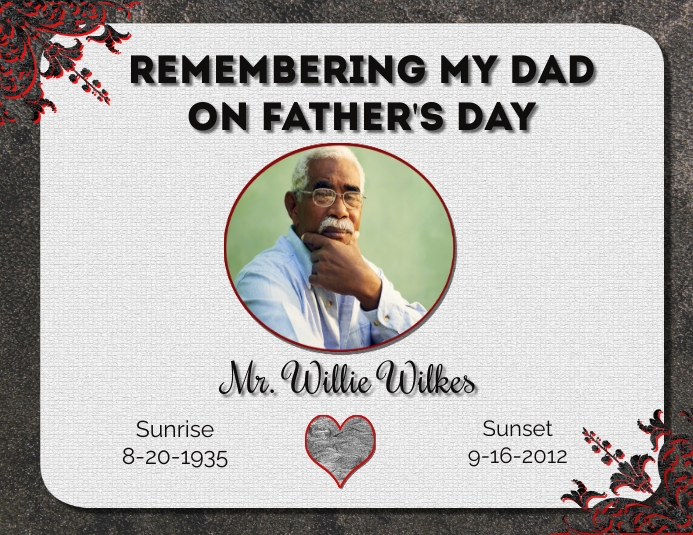 Remembering Dad on Father's Day Template | PosterMyWall
