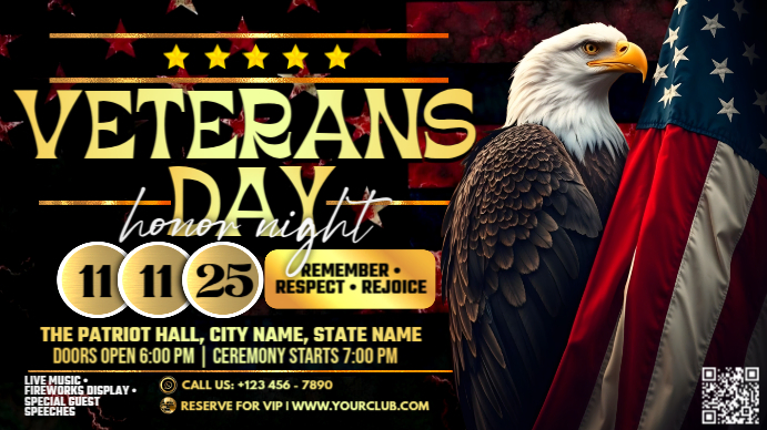 Remembering Our Heroes: Veterans Night Template | PosterMyWall