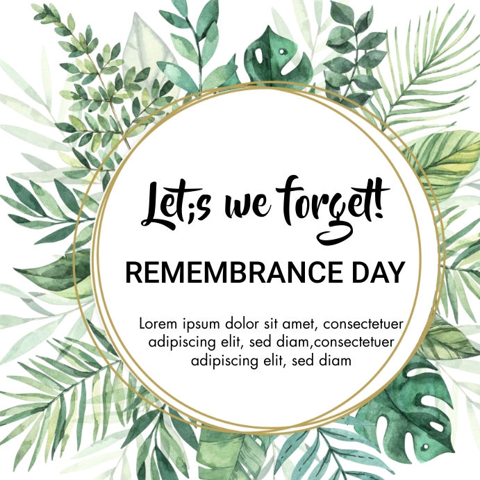 remembrance day celebration Template | PosterMyWall