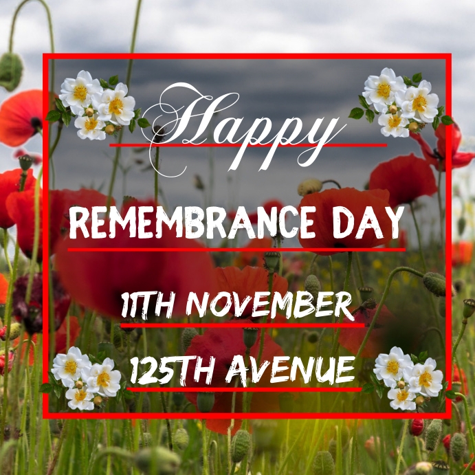 Remembrance day Template | PosterMyWall
