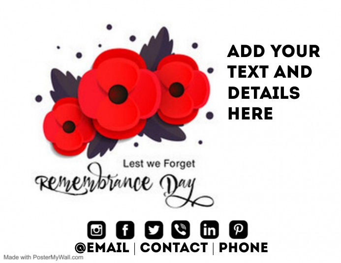 Remembrance day Template | PosterMyWall