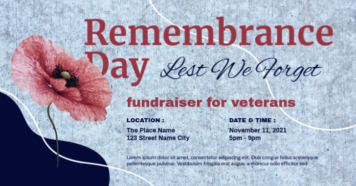 Remembrance Day Template | PosterMyWall