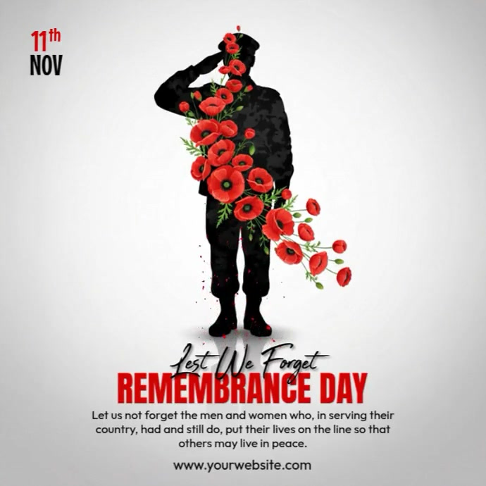 Remembrance Day Template | PosterMyWall
