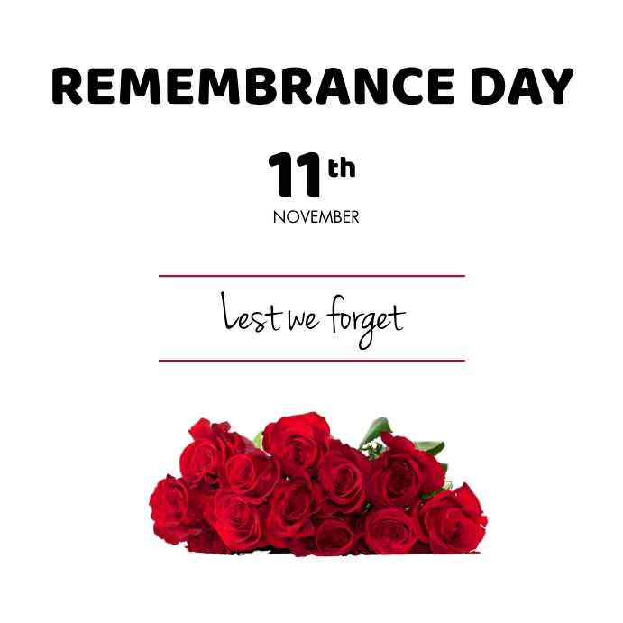 remembrance day Template | PosterMyWall