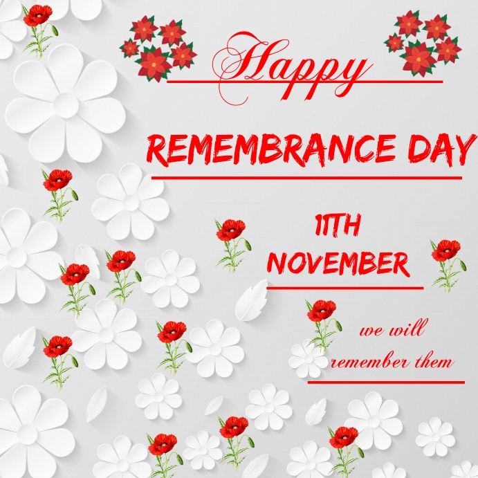 Remembrance day Template | PosterMyWall