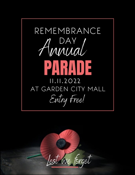 Remembrance Day Flyer Template | PosterMyWall