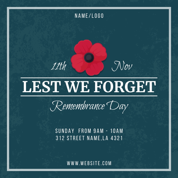 Copy of remembrance day invite | PosterMyWall