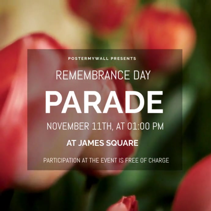 Remembrance Day parade Instagram Post Template | PosterMyWall