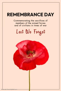Remembrance Day Template | PosterMyWall