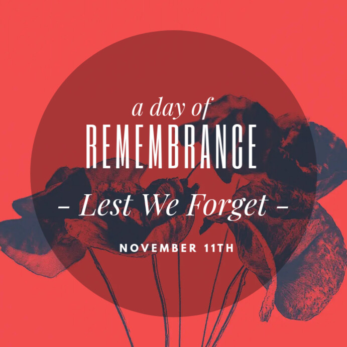 Remembrance Day Social Media Post Template | PosterMyWall