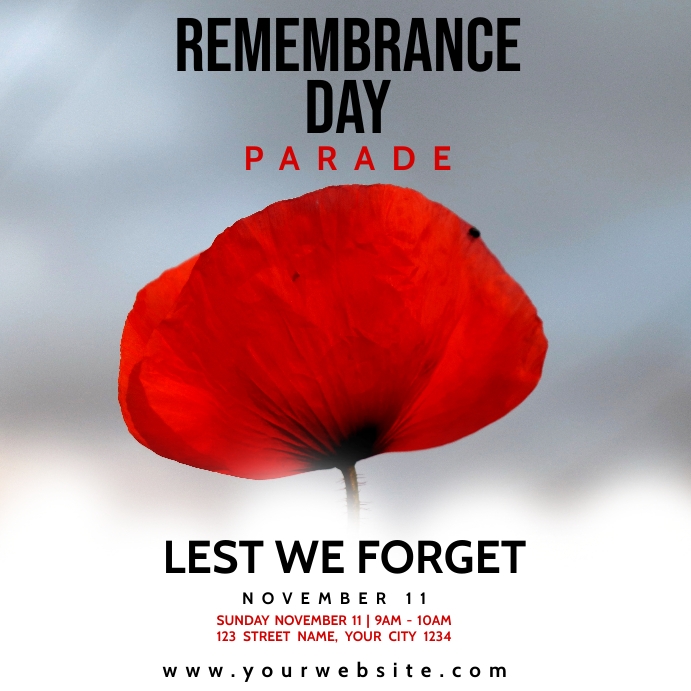 Copy of REMEMBRANCE DAY social Media template | PosterMyWall