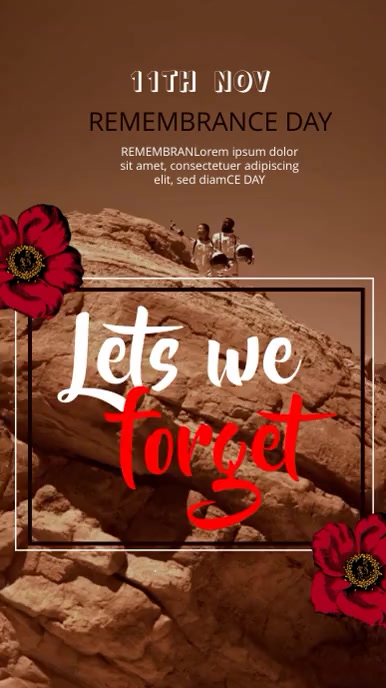 REMEMBRANCE DAY VIDEO TEMPLATE | PosterMyWall