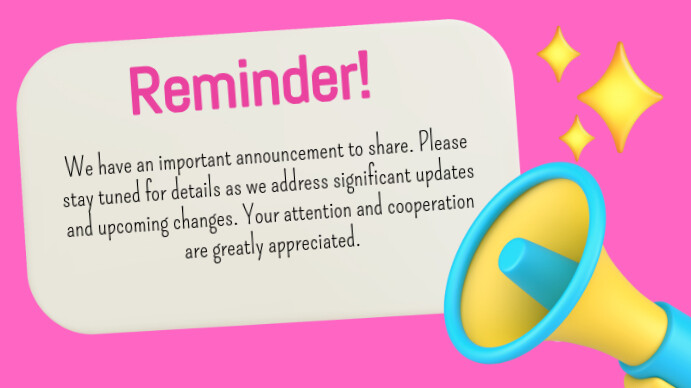 Copy of Reminder | PosterMyWall