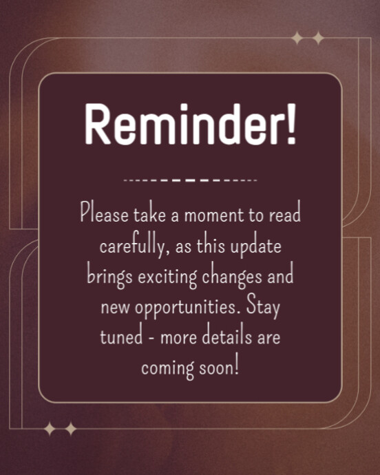 Reminder Template | PosterMyWall