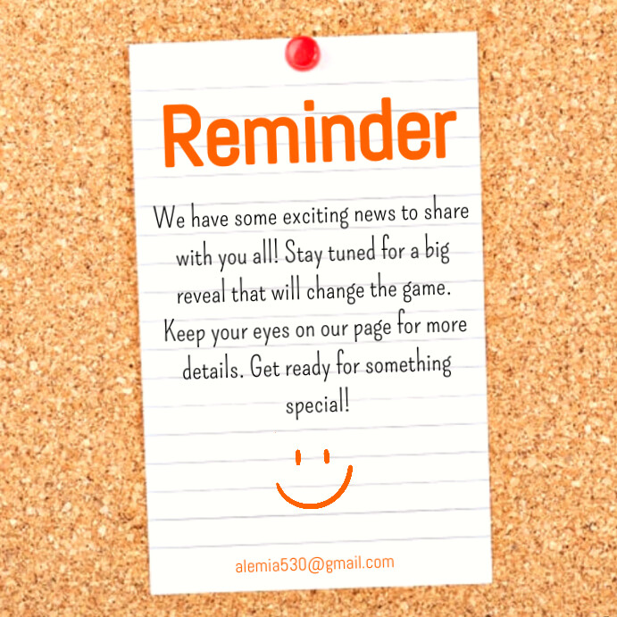 Reminder Template | PosterMyWall