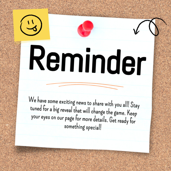 Reminder Templat | PosterMyWall