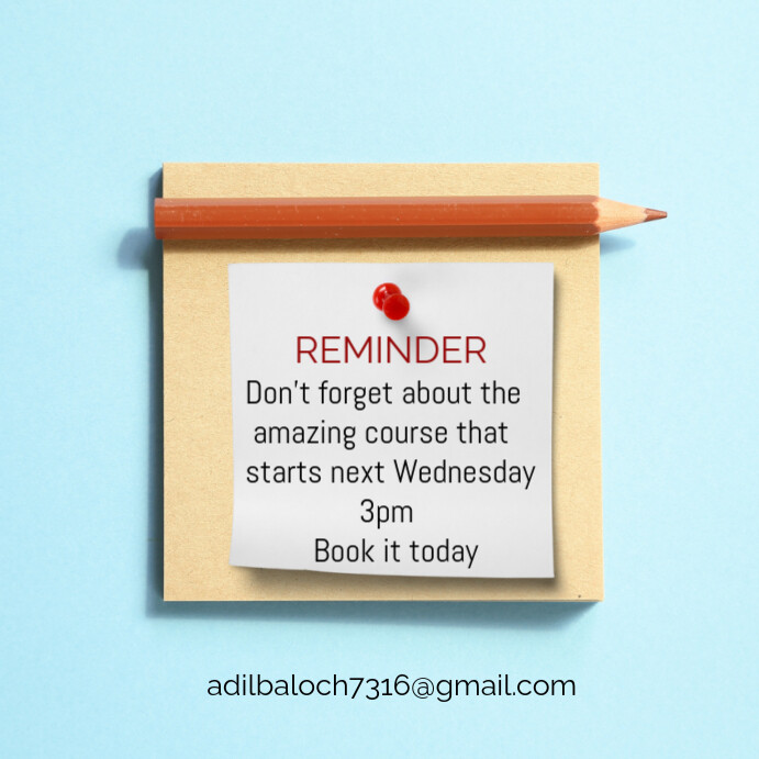 Reminder Template | PosterMyWall