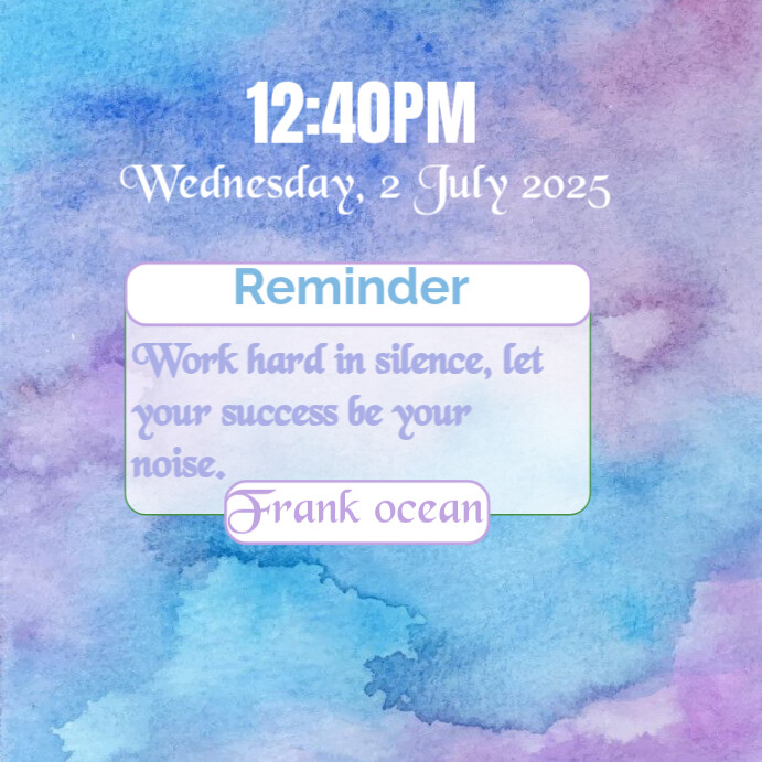 Reminder message template | PosterMyWall