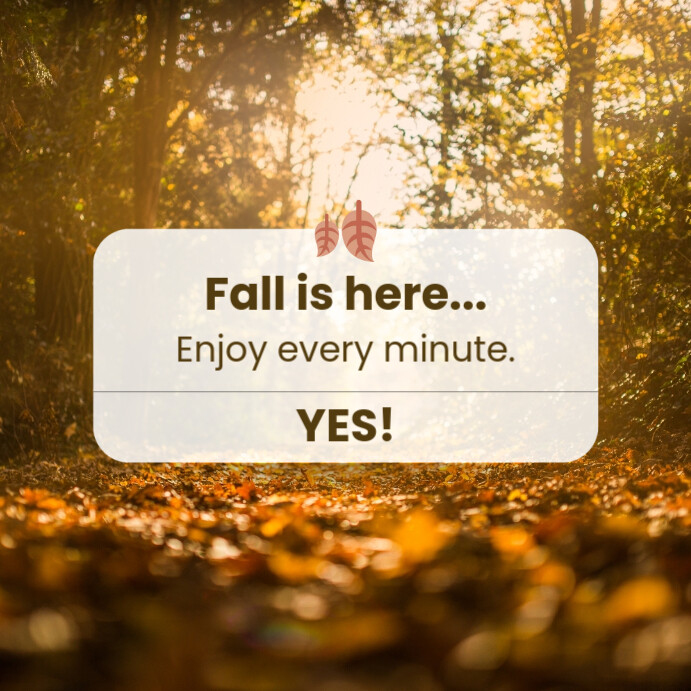 Copy of Reminder Notification Autumn Instagram Post | PosterMyWall
