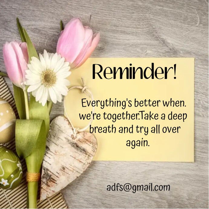 Reminder template | PosterMyWall