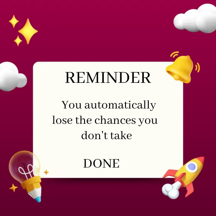 Reminder template | PosterMyWall