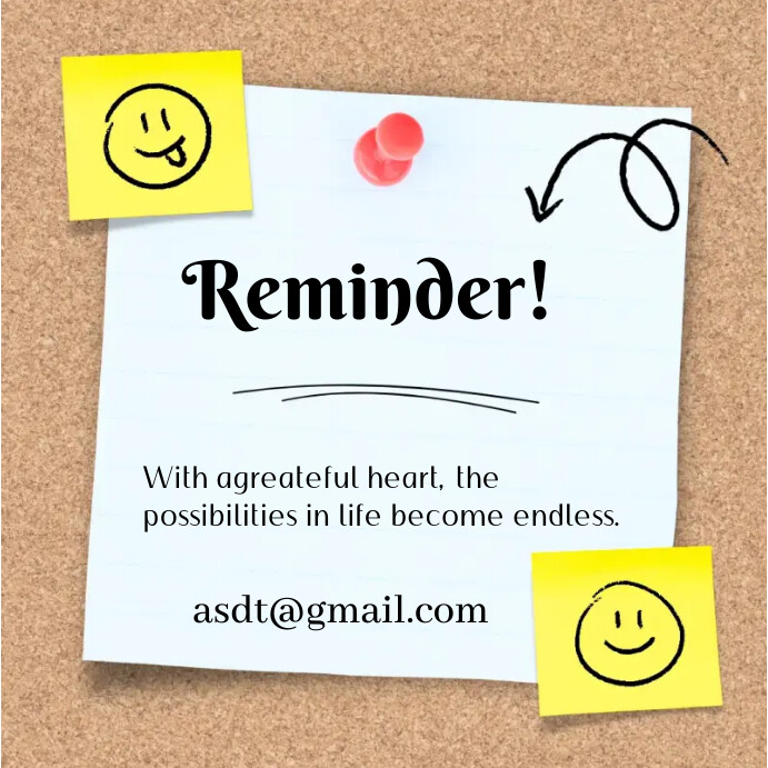 Reminder template | PosterMyWall