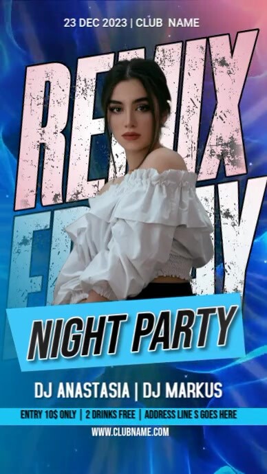 Remix Friday Party Video Template | PosterMyWall