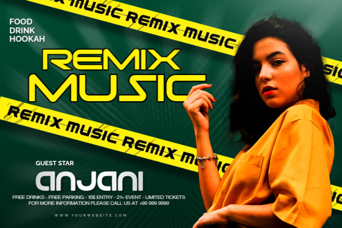 Remix Music Banner Template | PosterMyWall