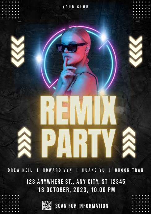 Remix Party Invitational Flyer Template | PosterMyWall