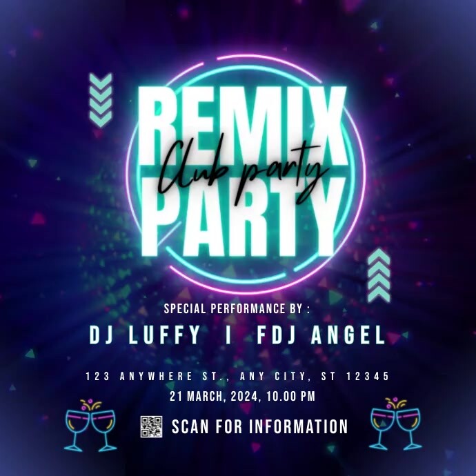 Copy of Remix Party Invitational Instagram Post | PosterMyWall