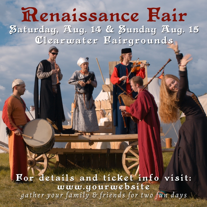 Renaissance Fair Instagram Announcement Template | PosterMyWall