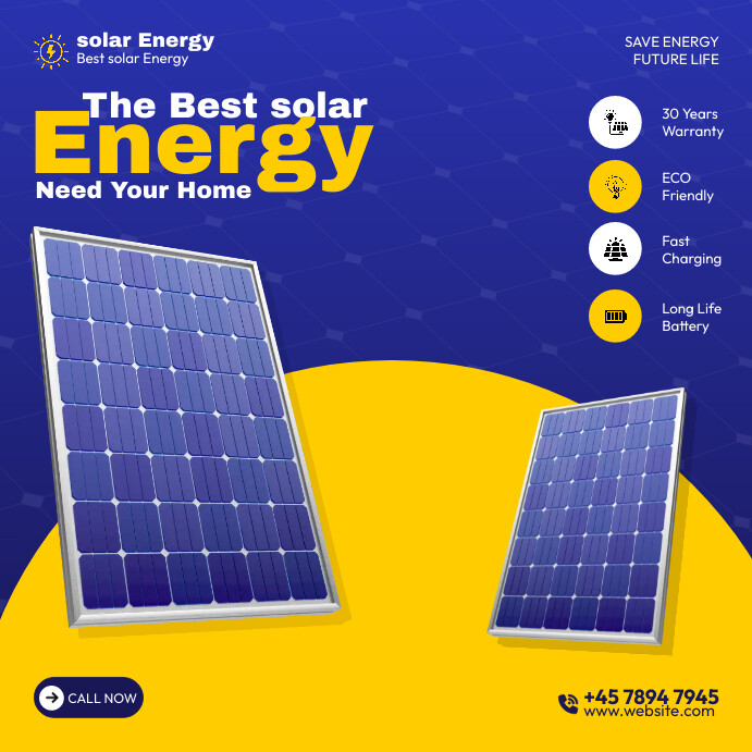 Plantilla de Renewable and clean solar ad | PosterMyWall