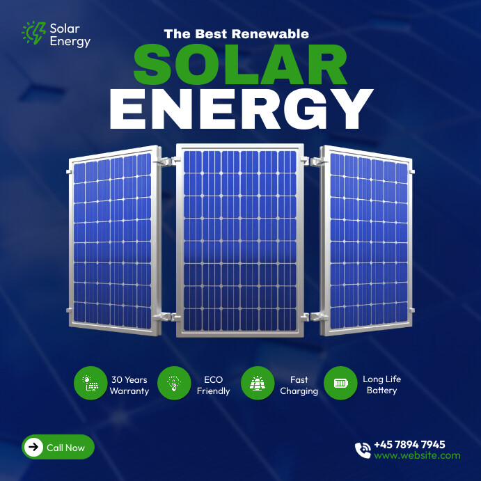Renewable and clean solar ad Template | PosterMyWall