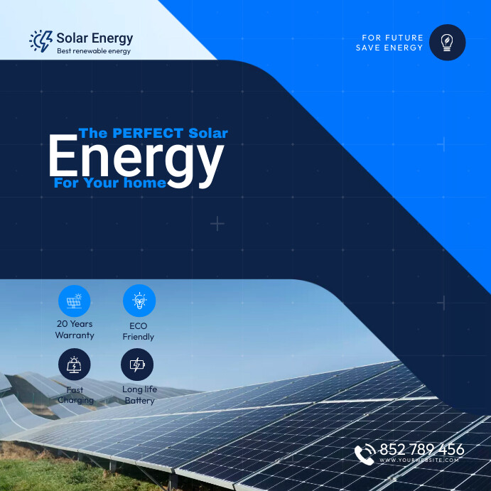 Copy of Renewable and clean solar energy ad template | PosterMyWall