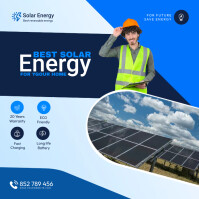 Renewable and clean solar energy ad template | PosterMyWall