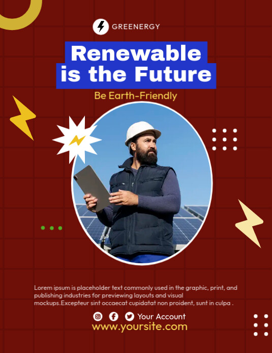 Copy of Renewable and energy solar | PosterMyWall
