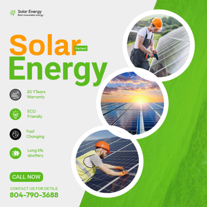 Renewable-clean-solar-energy Template | PosterMyWall