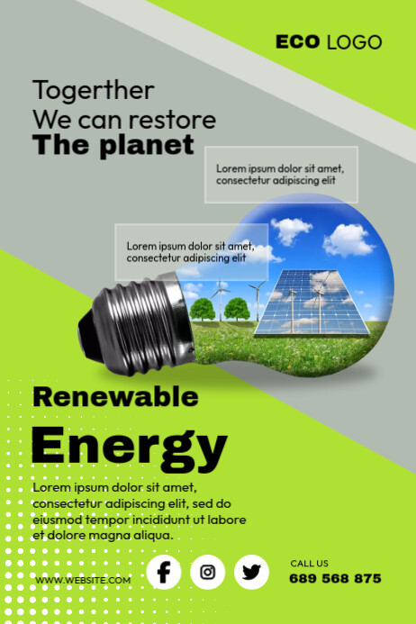 Renewable solar energy poster Template | PosterMyWall