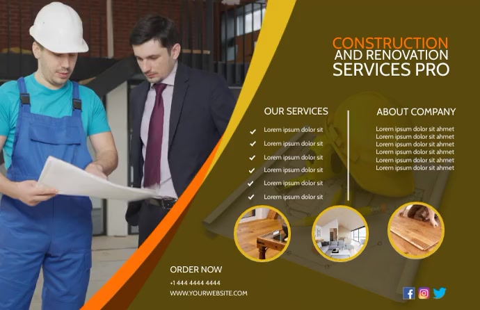 renovation & construction poster Template | PosterMyWall