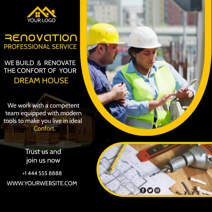 renovation service promotion flyer template | PosterMyWall