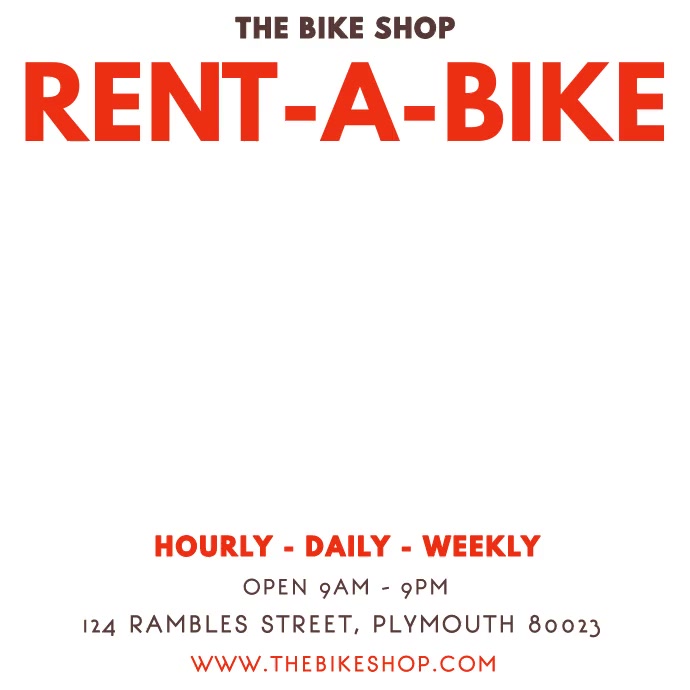 Rent a Bike Bicycle Video Template | PosterMyWall