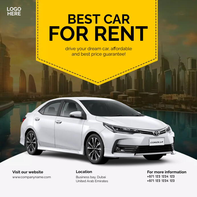 Rent a Car Deal Template | PosterMyWall