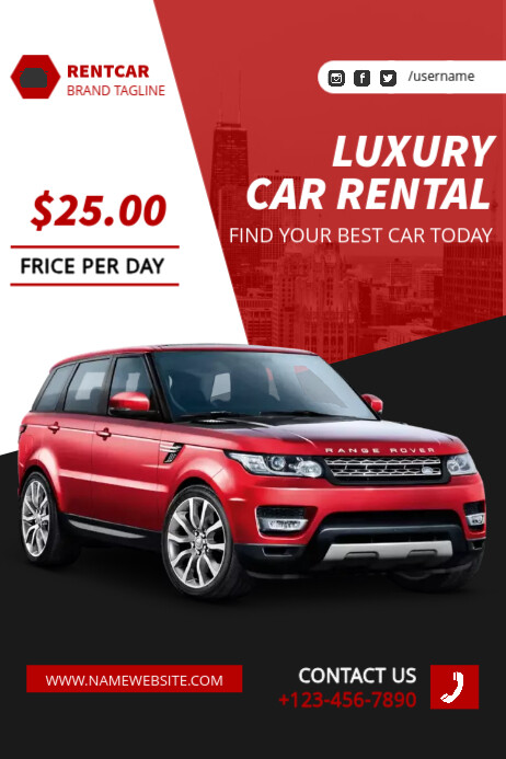 Rent A Car Poster Template | PosterMyWall